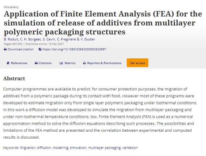 Application of Finite Element Analysis (FEA) for the simulation of ...