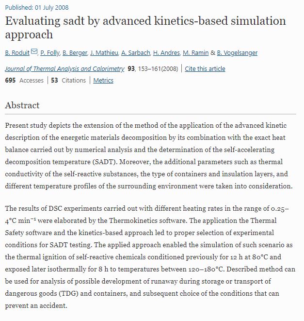 Evaluating Sadt By Advanced Kinetics Based Simulation Approach Akts