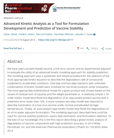 Advanced Kinetic Analysis as a Tool for Formulation Development and ...