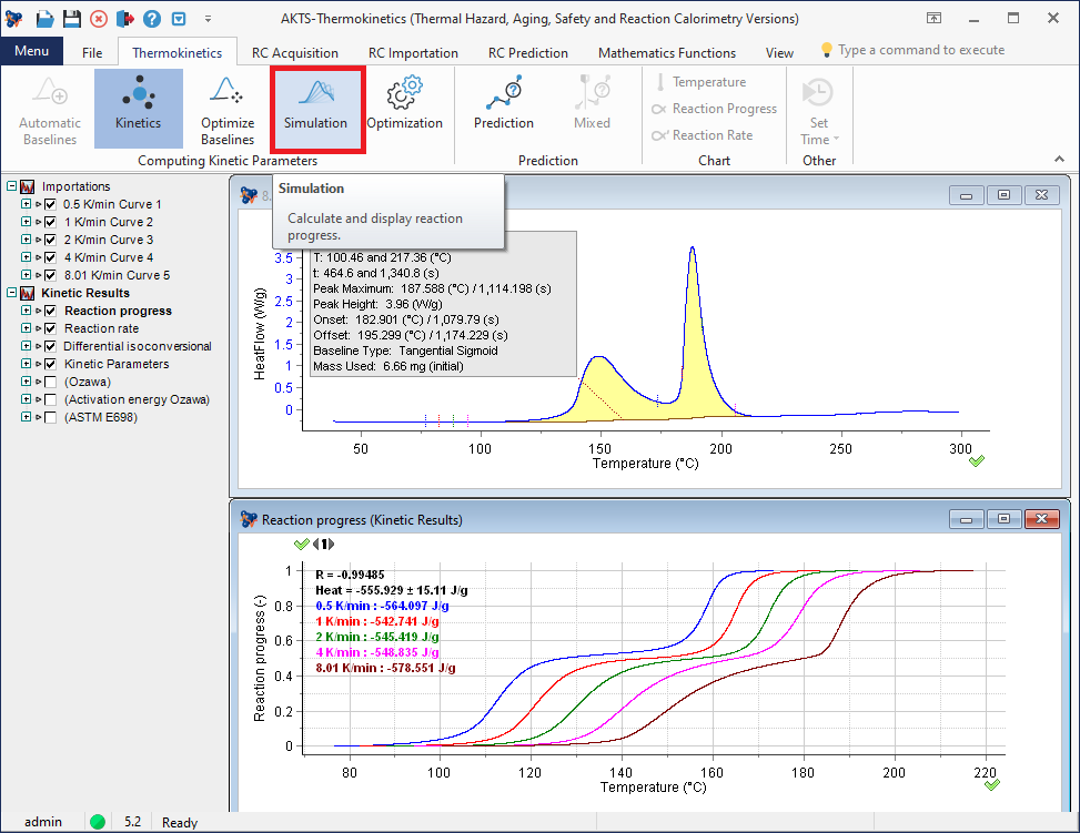 Advanced thermokinetics software, isoconversional and model fitting ...