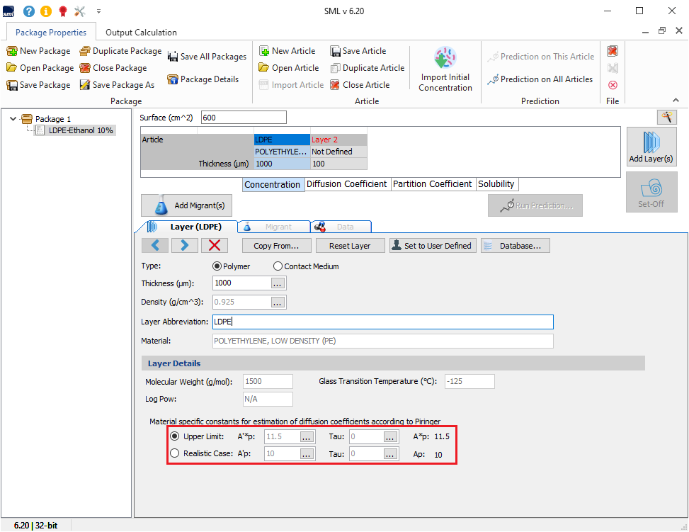 Advanced Specific Migration Limit Software For Prediction Of Diffusion