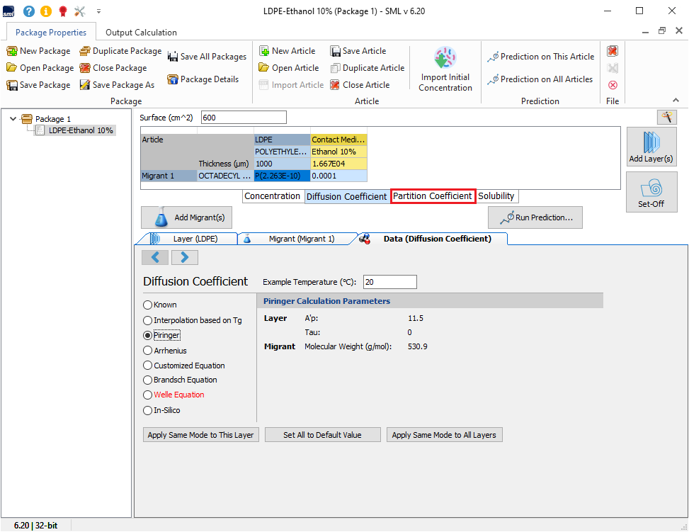 Advanced Specific Migration Limit Software For Prediction Of Diffusion Of Additives From
