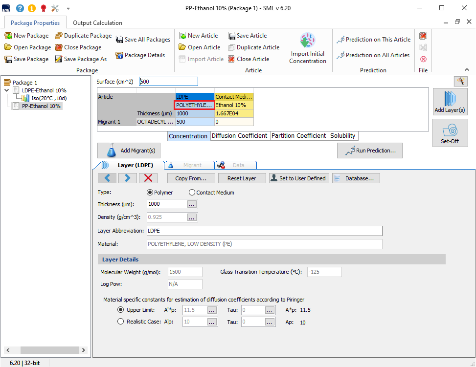 Advanced Specific Migration Limit Software For Prediction Of Diffusion